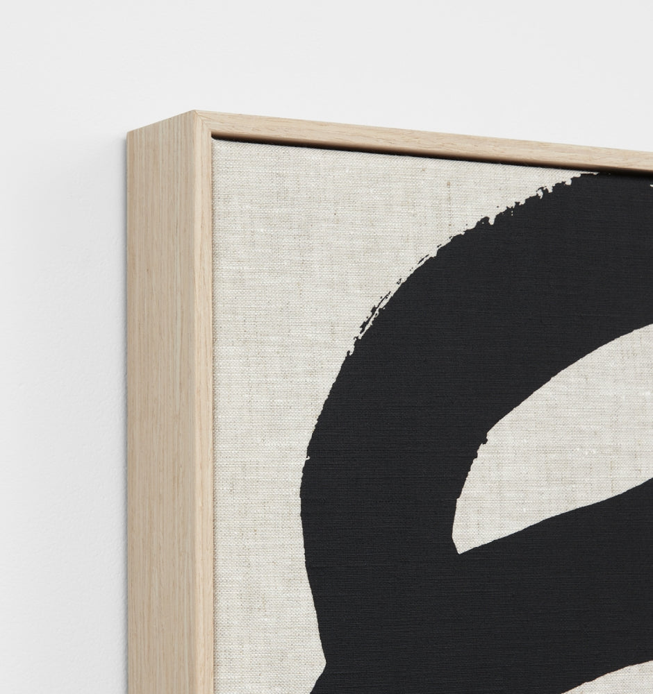 Entangled Black 1 Framed Screenprint – Frisky Deer