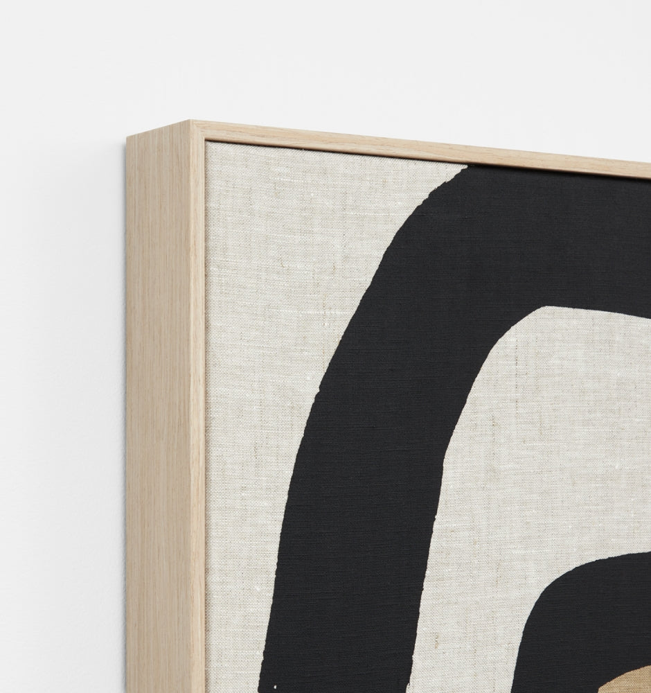 Entangled Black 2 Framed Screenprint – Frisky Deer